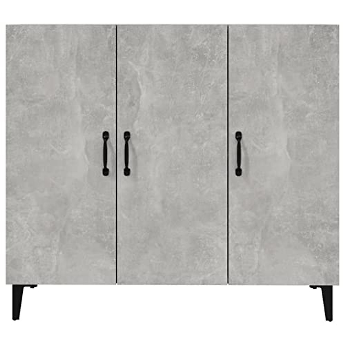 loibinfen Sideboard Buffet Server Storage Cabinet with Doors, Console Table Home Kitchen Sideboard with Black Megal Legs, Dining Room Furniture Entryway Cupboard, Concrete Gray 35.4"x13.4"x31.5" -AA