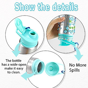 Easter Gifts for Girls - Birthday Girl Gifts for Kids 8-12 -5 6 7 8 9 10 Year Old, Easter Basket Essentials Basket Stuffers Decorate Your Own Water Bottle with Stickers Arts and Crafts