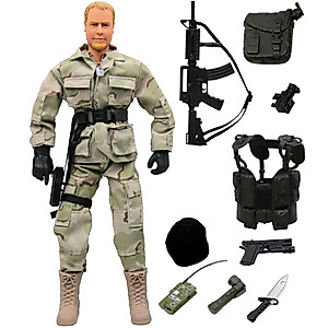 Click N' Play 12-Inch Action Figures Military Ranger Swat | Army Action Figures, Toy Weapons, Soldiers, World Peacekeepers, Army Guys, Elite Force | Soldier Toys for Boys