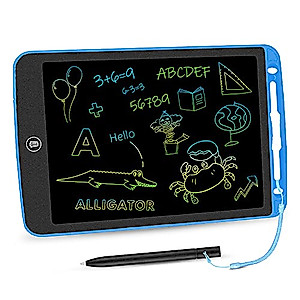 LCD Writing Tablet 10 Inch Toddler Doodle Board, Colorful Drawing Tablet, Erasable Electronic Painting Pads, Educational and Learning Kids Toy for 2 3 4 5 6 Year Old Boys and Girls Gifts(Dark Blue)
