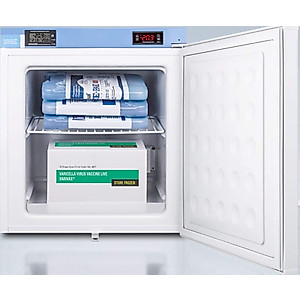 Summit Appliance Summit FS24LMED2 Accucold MED2 19 Inch Wide 1.4 Cu. Ft. Free Standing Medical Freezer with Digital Display and Door Lock