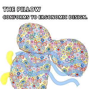 Jitejoe Baby Travel Pillow, Infant Head and Neck Support Pillow for Car Seat, for 0-4 Years Old Baby, Pushchair, Kid's Neck Pillow, Soft and Skin Friendly, Baby Neck Pillow