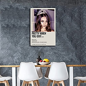 CLOINA Del Rey Poster Music Album Posters Art Wall Canvas Pictures for Modern Office Decor Prints 12'' x 18'' Unframed
