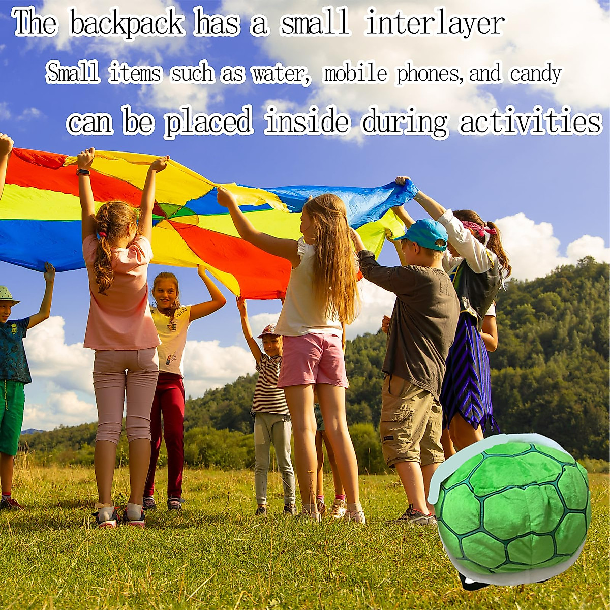 NIXFOX Backpack Turtle Shell Green Soft Stuffed Cartoon Cute Turtle Costume Backpack Tortoise Shell Bag for Halloween Cosplay (ordinary)