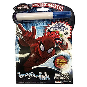 Imagine Ink Coloring Book Set for Superhero Kids - 3 Magic Ink Books Featuring Avengers, Spider Man, and Captain America