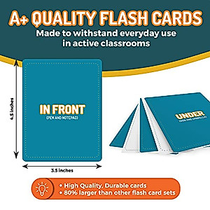 Preposition Flash Cards | 7 Total Prepositions 49 Picture Cards for Speech Therapy - for Teachers, Parents, ESL Teaching Materials and Speech Therapy Materials with 5 Sequencing Learning Games