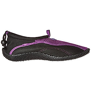 TECS Women's Aquasock Water Shoe (Purple/Black, 7)