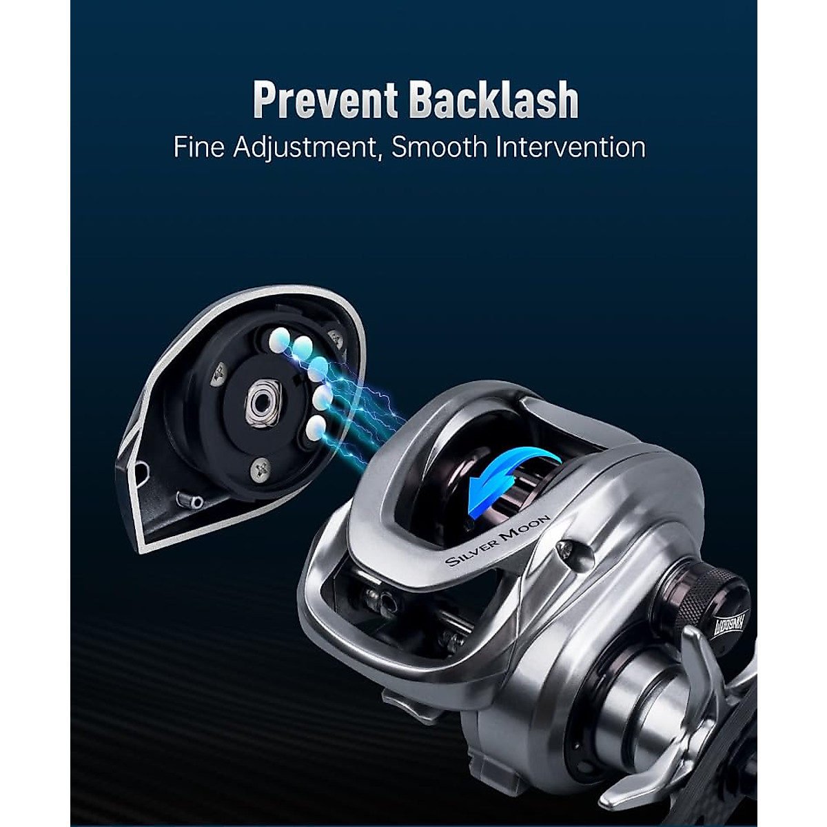 KINGDOM Baitcasting Reels Lightweight Graphite Frame Fishing Reels with Corrosion Resistant Bearings Baitcaster Reels Carbon Fiber Drag Baitcast Reels with 7.1:1 Gear Ratio Casting (right)