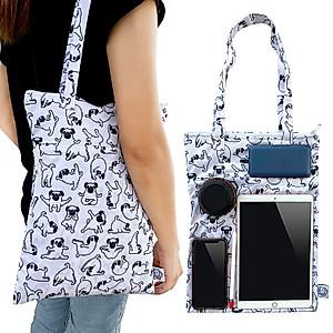 FLOCK THREE 2pcs Wet Dry Bag Waterproof Tote Reusable Wet Clothes Baby Diapers Stroller Swimsuit Travel Small Larger Electronics Toiletries Pouch Cute Dogs