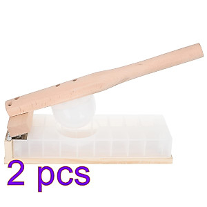 GANAZONO Wooden Tortilla Press Dumpling Skin Maker Rotis Press Dough Presser Pastry Press Maker Baking Tool for The Qingming Festival Home Kitchen Tool (36x10cm)