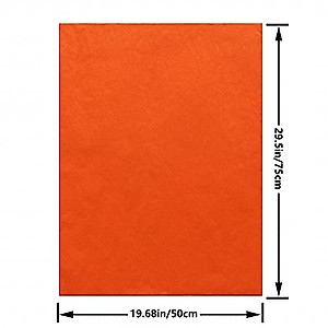 AZOWA Gift Tissue Paper Wrapping Tissue Paper for Gift Bags(20x29 In,Orange,120 Sheets)