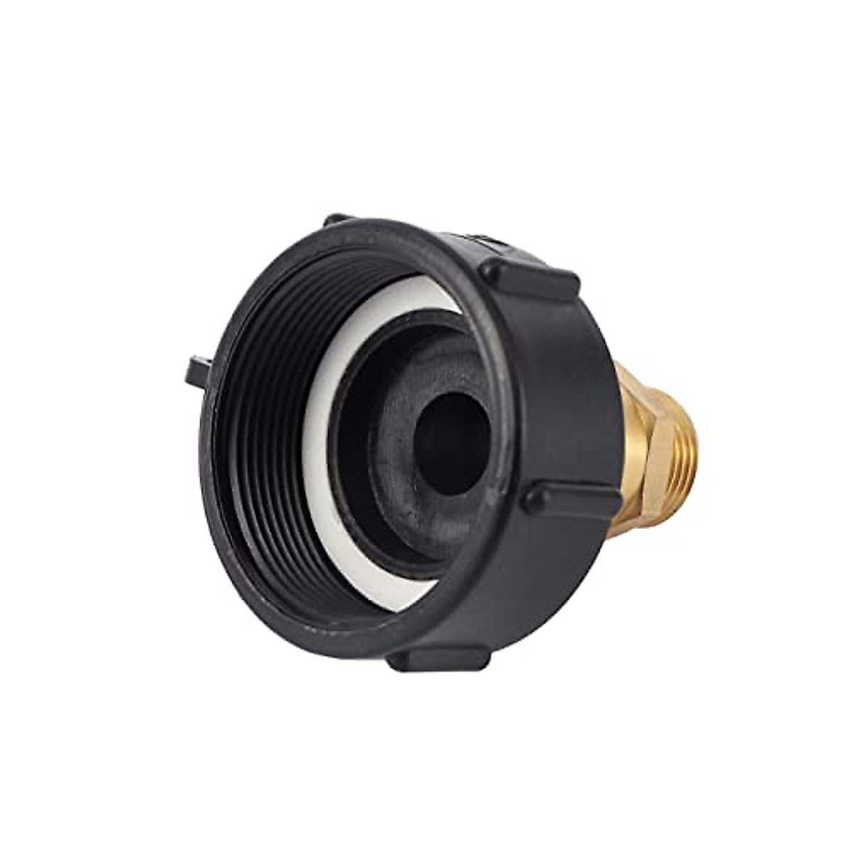 FOGWOWO IBC Tote Drain Adapter 2" NPS Thread x 3/4" Male Water Tank Adapter with 3/4" BSP Female x 3/4" GHT Male Pipe Connector IBC Tote Fittings Garden Hose Faucet Valve Fittings