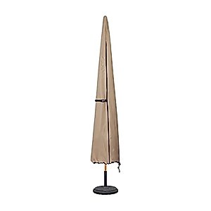 ULTCOVER Patio Umbrella Parasol Cover - 600D Waterproof Outdoor Market Umbrella Cover - Fits Market Umbrella Up to 12 Feet