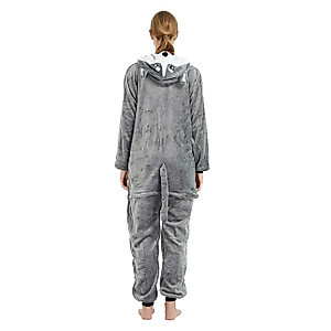 ABENCA Adult Onesie Pajamas for Women Cartoon One Piece Animal Dog Puppy Halloween Christmas Cosplay Costume.Doggy.M