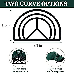 TOOVREN 4-Pack Hat Brim Bender Hat Curving Band Hat Shaper with Two Curve Options No Steaming Required Convinent for All Types of Hats(Black)