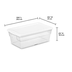 Sterilite 6-qt. Storage Box White Set of 12