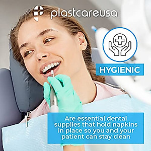 10 Pack Metal Chain Bib Clip Holders for Dental Bibs - Lanyard with Ball Chains & Alligator Clamps to Hold Napkin, Covers, Mask for Dentist Clinic