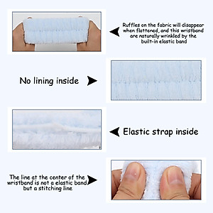 AMCAMI Bunny Ears Shower Set for Women - 6 Pcs Makeup Headbands with Wristband, Elastic Cosmetic Headbands for Face Washing