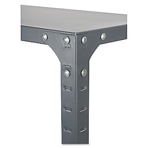 Safco 6270 Commercial Steel Shelving Unit, Six-Shelf, 36w x 24d x 75h, Dark Gray