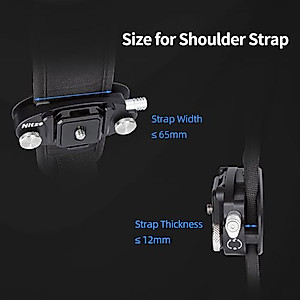 Nitze Camera Clip, Aluminum Capture Clip, Backpack Strap Camera Mount with 4-Side Mountable Arca Quick Release Plate for DSLR/Mirroless Camera, Action Camera - N58A