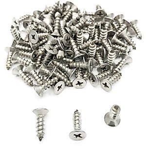 5 x 16mm Screw, Flat Head, Phillips Drive, Self Drilling, 304 Stainless Steel Drywall Wood Screws 100Pcs