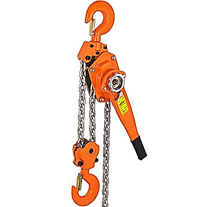 Happybuy Lever Chain Hoist 3/4 Ton 1650LBS Capacity 10 FT Chain Come Along with Heavy Duty Hooks Ratchet Lever Chain Block Hoist Lift Puller Comealong