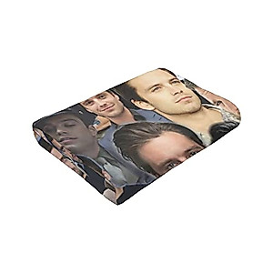 Patte Ultra-Soft Plush Lightweight Throw Blankets Micro Fleece for All Seasons Living Room Suitable Adults and Children to Use 50inchX40inch, Black-1