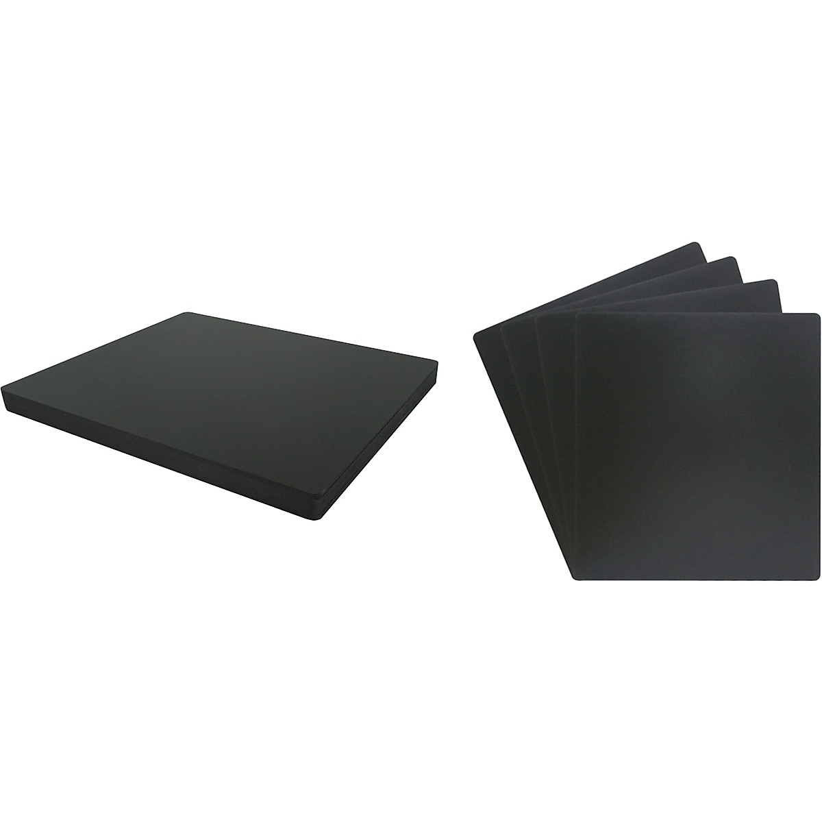 (30) 12" Record Divider Cards - Lesser Cut - Black, Economical 30mil - 12" x 13 1/8" - #12NS13BK30