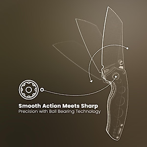 Kizer Towser K Folding Pocket Knife, 3.39" 154CM Blade EDC Knife with Yellow PEI Handle, Small Camping Knife with Liner Lock, Hiking Survival Knife with Thumb Stud Opener, V4593C5