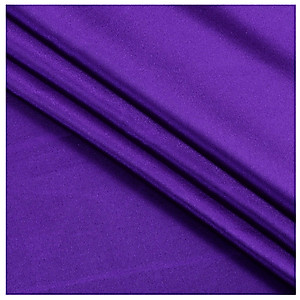 MDS Pack of 5 Yard Charmeuse Bridal Solid Satin Fabric for Merry Christmas Xmas New Year Party Home Decorations Dress DIY Crafts Costumes Apparel Drapery Silky Satin 44" Wide -Cadbury Purple
