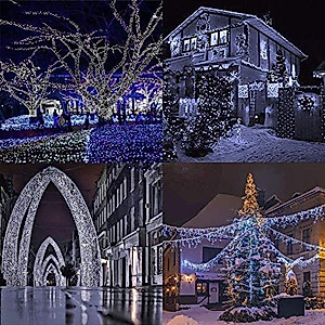 LIUPENGWEI Solar Lights Outdoor, 100LED~500LED Solar Garden Lights, 12M~52M Copper Wire Solar String Lights, Waterproof for Halloween, Christmas, Tree, Garden, Home, Wedding, Party Garden Ghost Light