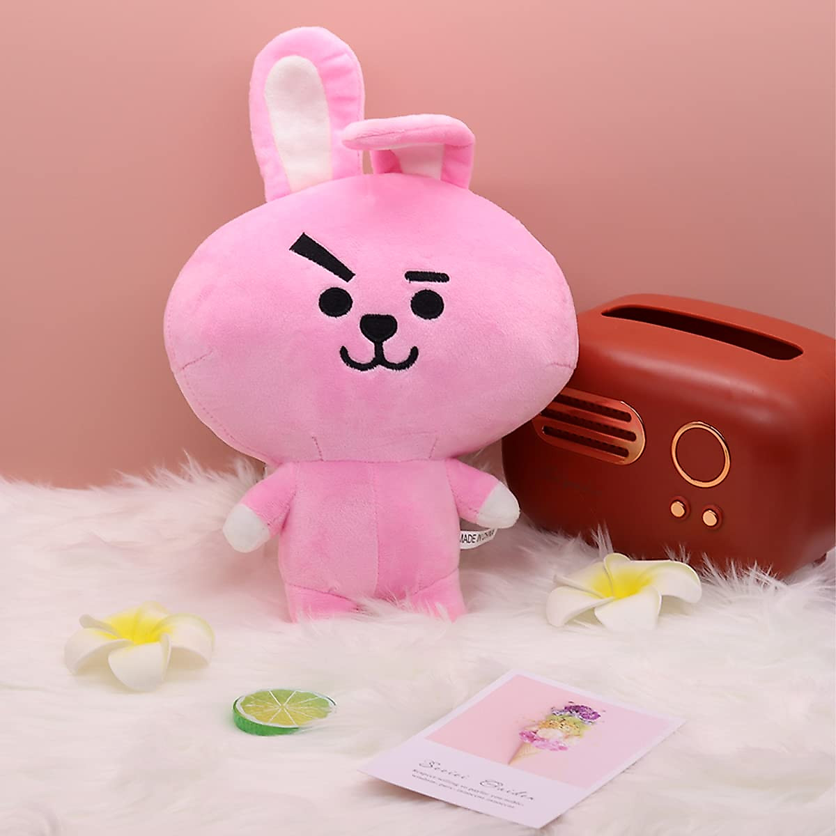Plush Toy Cushion Plush Doll Cushion Pillow Warm Bolster Cute Cartoon Pillow Soft Animal Stuffed Doll Toy (Pink Rabbit)