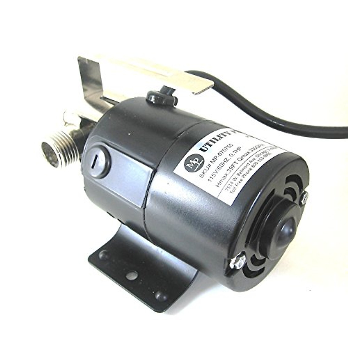 Portable Mini Electric Water Transfer Utility Sump Pump 330 GPH 115-Volt with Metal Connectors that are Standard & 3/4" Garden Hose. Great for removing water from aquariums, outdoor ponds, seepage