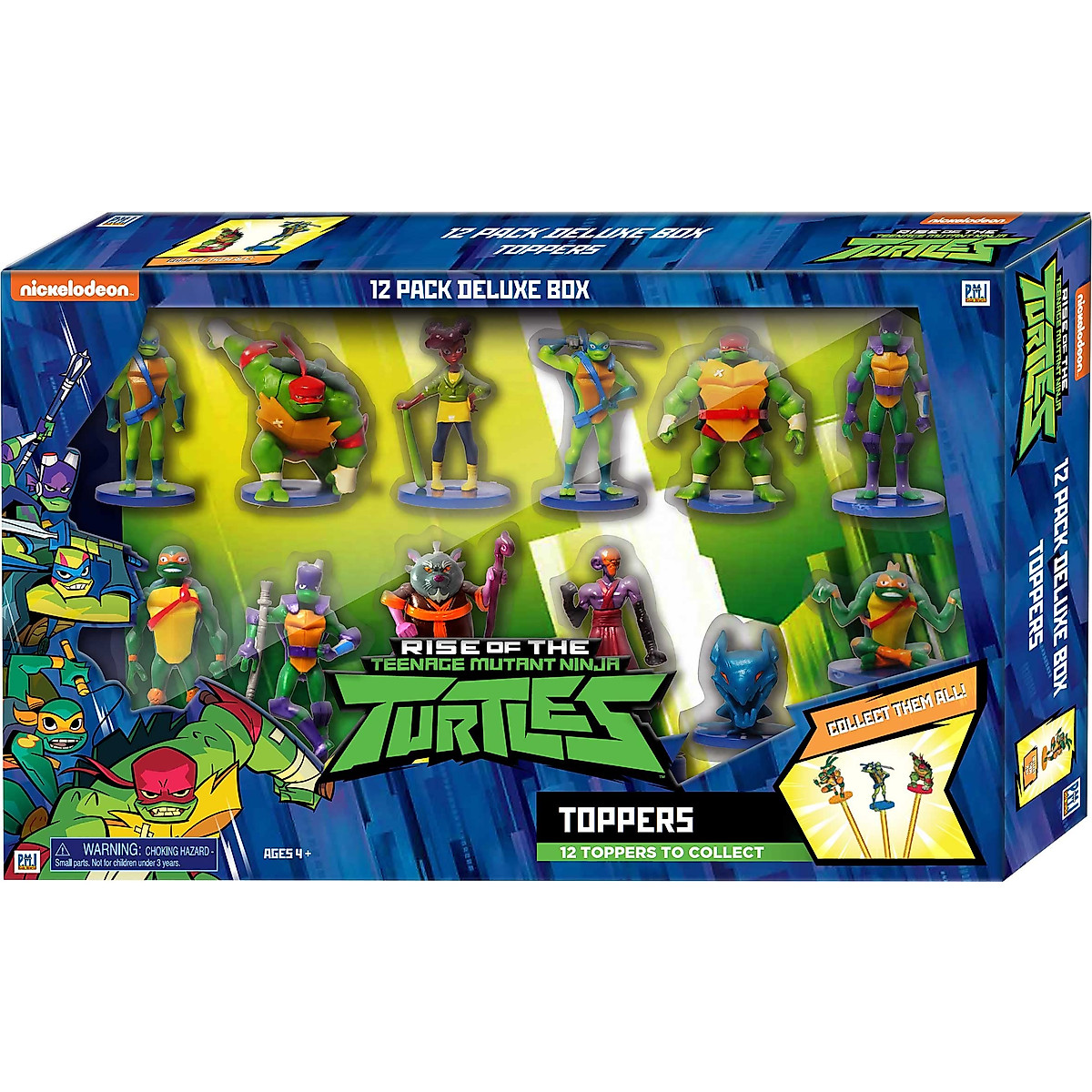 Teenage Mutant Ninja Turtles Toppers, 12 Pieces Deluxe Pack - for Writing, Party Decor, Toppers Gifts playable Figures, Ninja Turtle Party Supplies – Quality Gifts for Ages 3+ by PMI