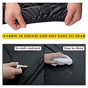 SELUGOVE Fire Pit Cover Round for Solo Stove Yukon Waterproof Winter Indoor Outdoor 32"Dia x 18.5"H 600D Polyester Anti-Crack Heavy Duty - Black,Solo Stove Yukon Cover