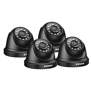 ANNKE 4-Packed HD-TVI 1080P Home Security Surveillance Cameras, 1080P Day Night Vision, IP66 Weatherproof Housing
