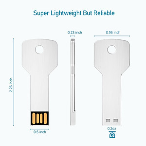 JUANWE 32GB USB Flash Drive 5 Pack 2.0 USB Key Jump Drive Cute Flash Drive Thumb Drive Waterproof Portable Metal Memory Sticks for Computers Zip Drive Pendrive