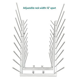 OFFICEROO Art Drying Rack Canvas Storage - 18 Shelves Ladder Rack, Foldable, Adjustable Width