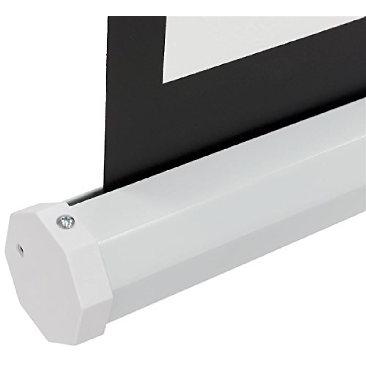 Displays2go 63 x 36 Inch Projector Screen with Height Adjustable Tripod Stand – Black (PRSTRI72)