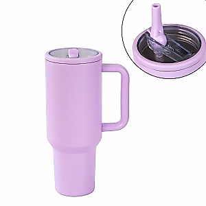 40 oz Leak Proof Insulated Tumbler with Handle Flip Straw Lid Rubber Base,BPA Free Stainless Steel Water Bottle Hot/Cold Insulation Vacuum Quenchers,Spill Proof Travel Mug Gifts for Her/Him