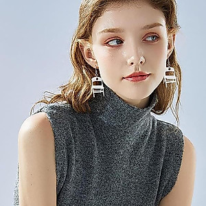 Chair Earrings Acrylic Folding Chair Earrings Chair Movement Earrings Fun Chair Dangle Drop Earrings For Women (White)