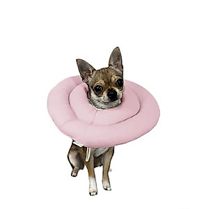 Fluffy Muzzle Soft Dog Cone Collar for Small and Medium Dogs After Surgery, Dog Cone Protection and Comfortable Recovery (Pink, M)