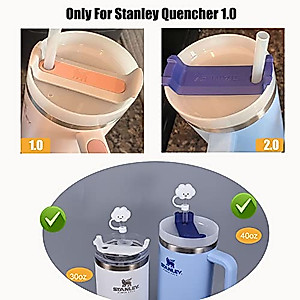 Spill Stopper Set for Stanley Cup 1.0 40oz / 30oz, 6pcs Silicone Leak Proof Straw Stopper Plug for Stanley Tumbler with Handle, With 2 Straw Cover Cap, 2 Lid Leak Stopper, 2 Anti Spill Stopper