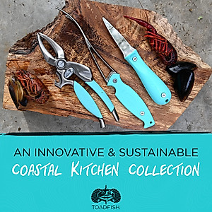Toadfish Coastal Kitchen Collection - Includes Crab Cracker, Shrimp Deveiner, and Oyster Knife Outfitters