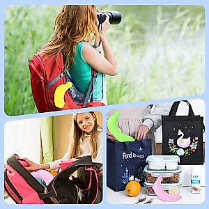 IBEQUEM 4Pcs Banana Case, Reusable Banana Container BPA-Free, Cute Banana Protector Storage Box Container for Lunch Fruit, Plastic Banana Keeper Holder for Outdoor Travel (Yellow, Pink)