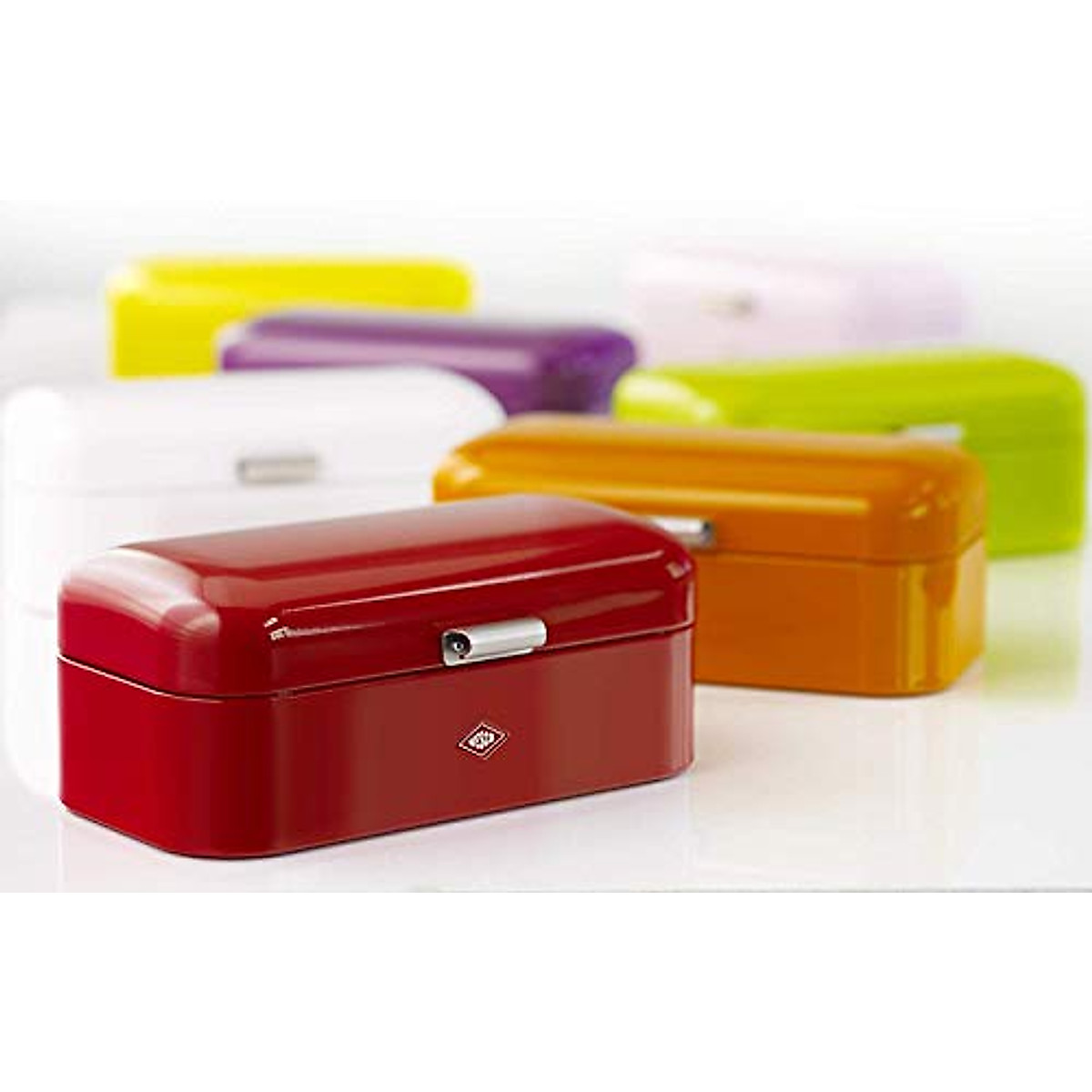 Wesco Grandy – German Designed - Steel bread box for kitchen / storage container, White