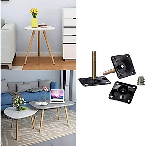 Oakazer Leg Mounting Plates,Furniture Leg Attachment Plates Brackets T-Plate M8 Sofa Legs with Hanger Bolts and Converters for Furniture Sofa Tables Seats,28pcs