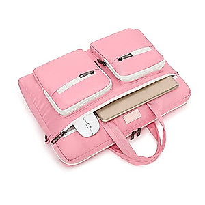 SHWN Pattern 15 "Waterproof Laptop Shoulder Messenger Bag with 14" -15.6 "Bounce Bubble protection (pink)