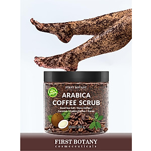 100% Natural Arabica Coffee Scrub with Organic Coffee & Shea Butter - Best body scrub 10 oz