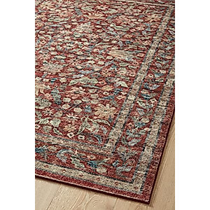 Loloi Rifle Paper Co. x Courtyard Crimson 5'-0" x 7'-6" Area Rug